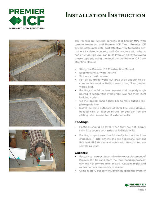 Building Resources from Premier ICF